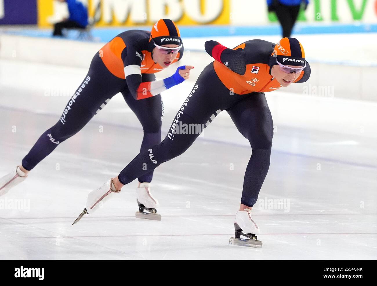 Joy Beune (NED)on 3000m vs Antoinette Rijpma de Jong (NED) during European Speed Skating ...