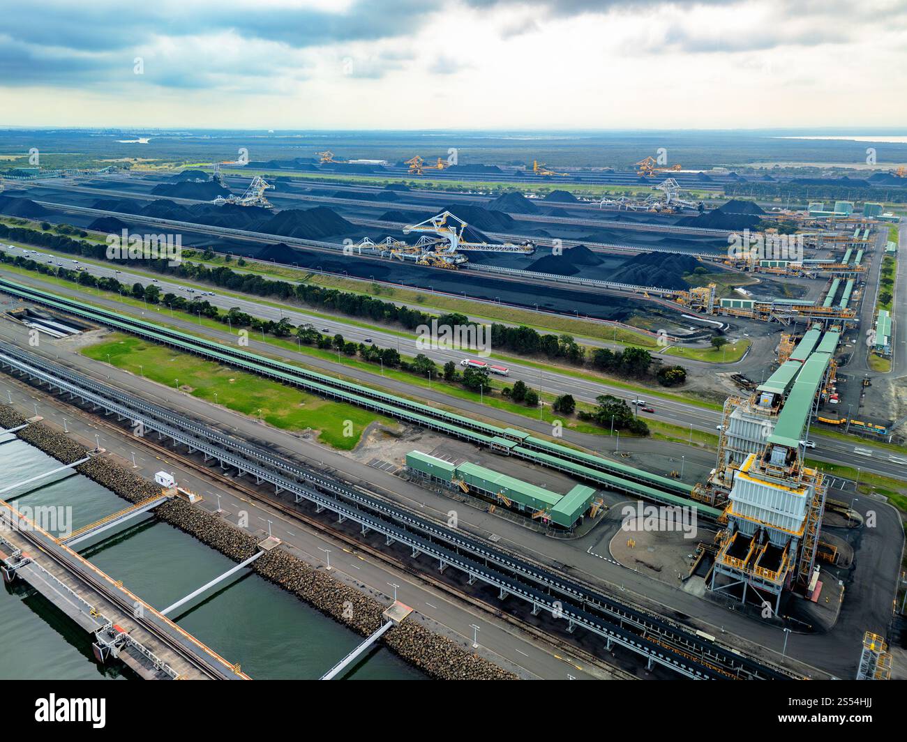 Newcastle nsw aerial port hi-res stock photography and images - Alamy