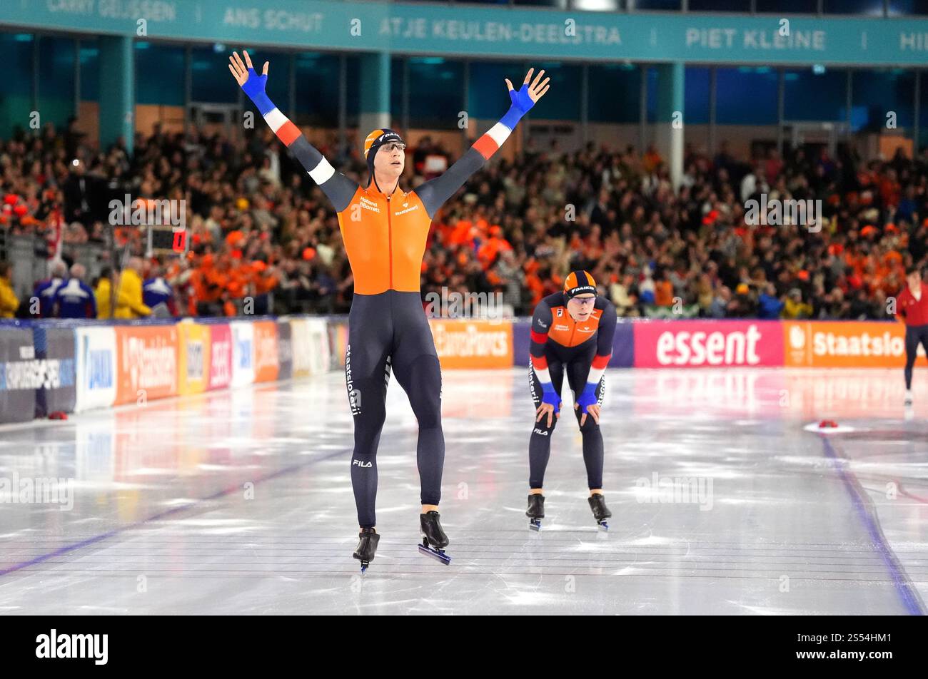 Jenning de Boo (NED) is winner 1000m man vs Tim Prins during European ...