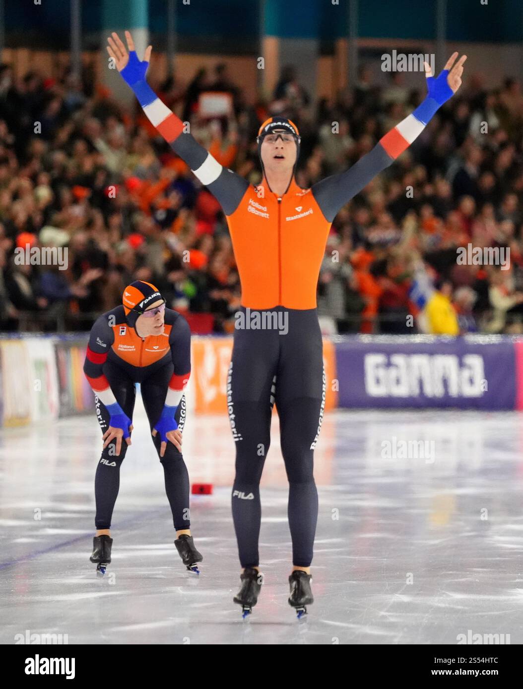 Jenning de Boo (NED) is winner 1000m man vs Tim Prins during European ...