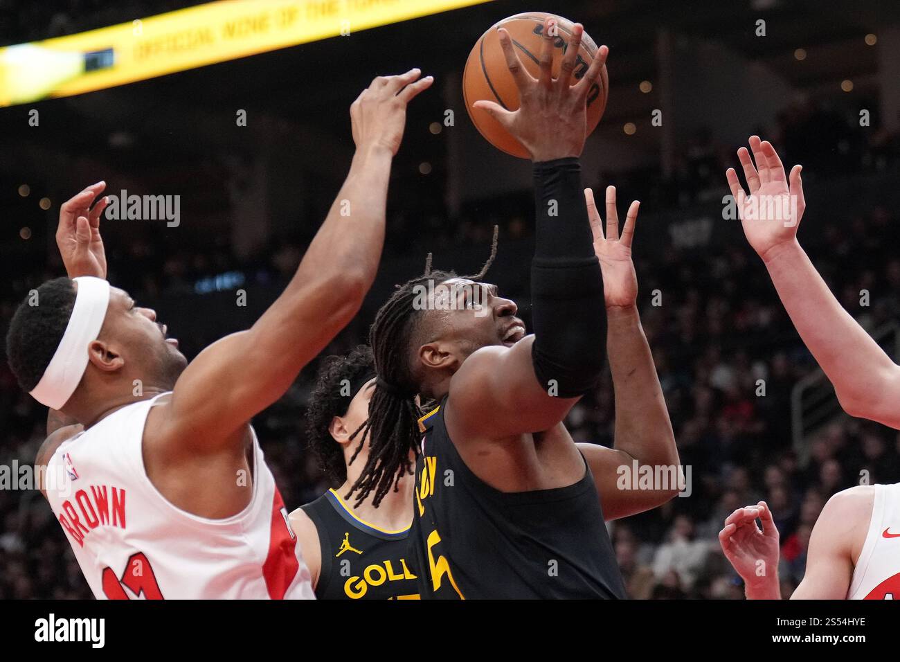 Toronto, Canada. 13th Jan, 2025. Golden State Warriors forward Kevon ...