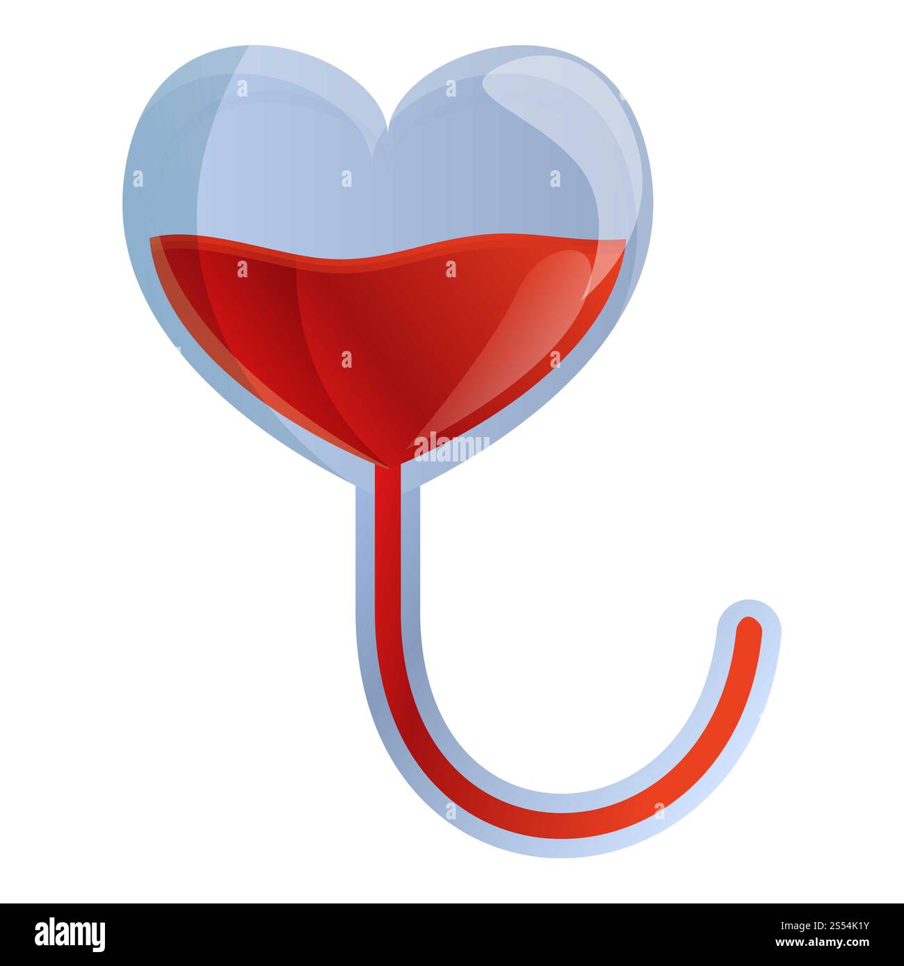 Heart blood transfusion icon. Cartoon of heart blood transfusion vector ...