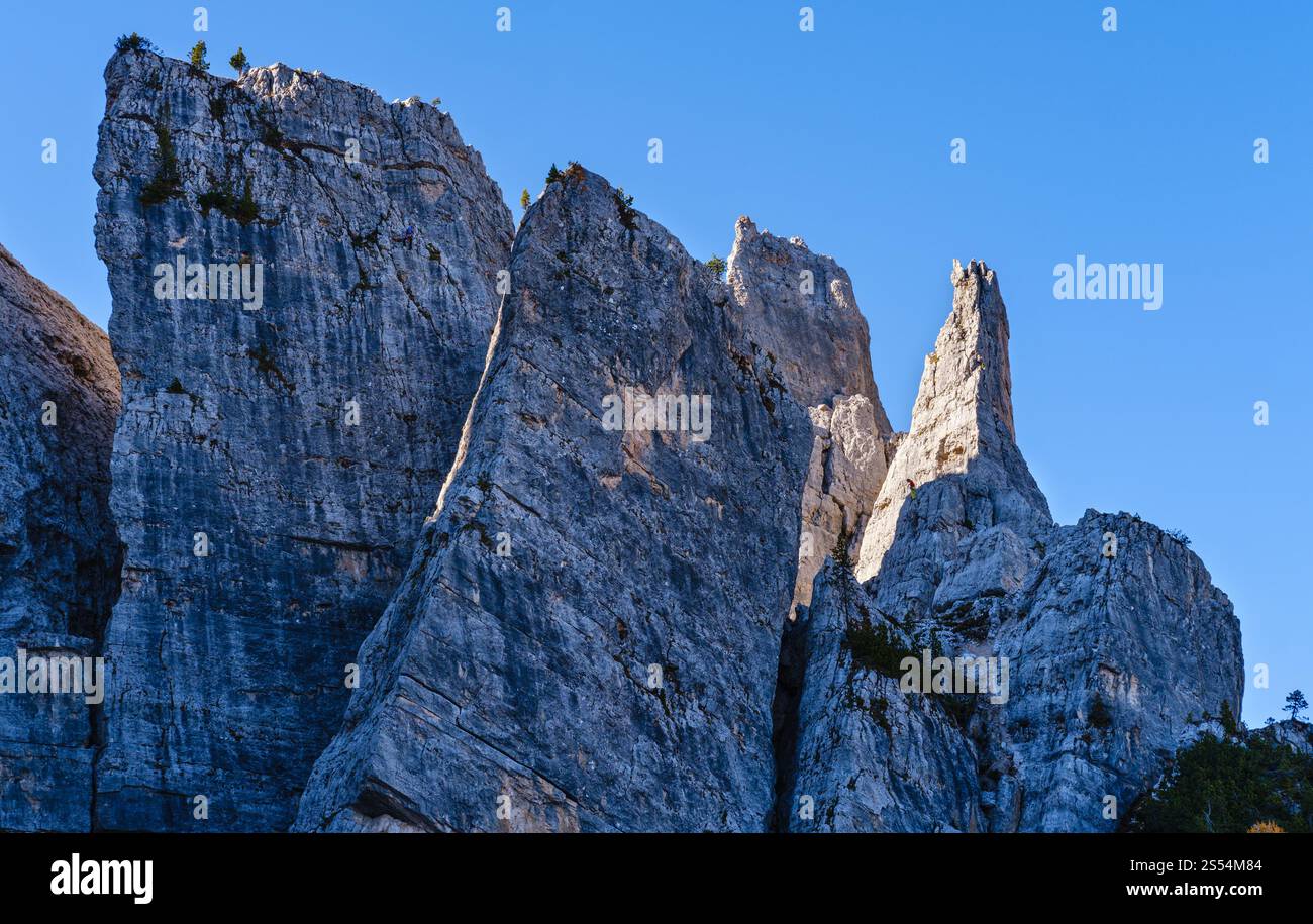 Sunny autumn alpine Dolomites rocky mountain scene, Sudtirol, Italy ...