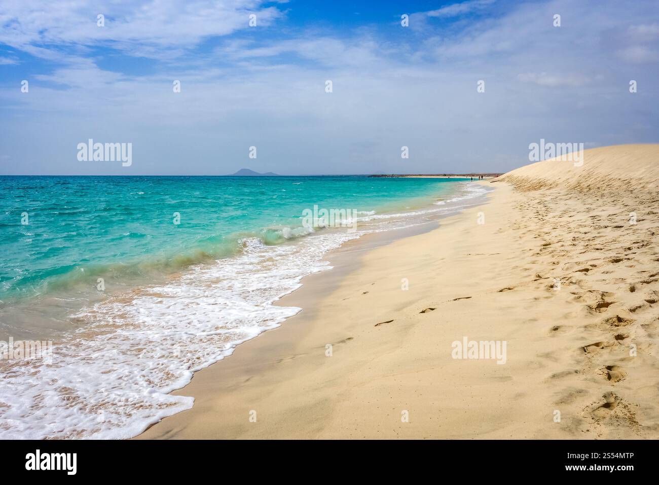 Ponta preta beach and dune in Santa Maria, Sal Island, Cape Verde ...