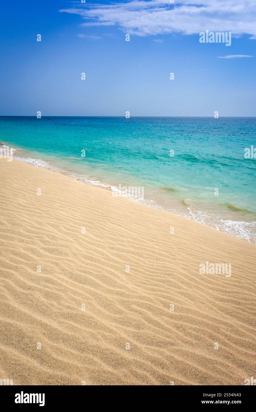 Ponta preta beach and dune in Santa Maria, Sal Island, Cape Verde ...