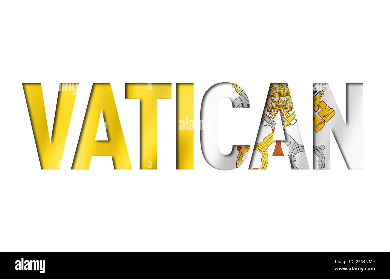 Vatican City flag text font. National symbol background. Vatican City ...