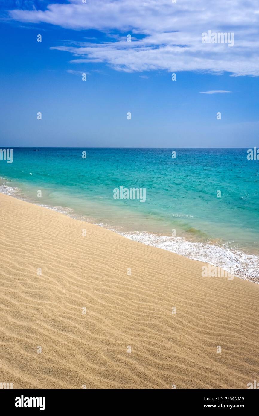 Ponta preta beach and dune in Santa Maria, Sal Island, Cape Verde ...