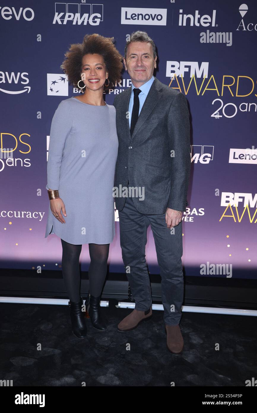 Pauline Simonet and Thierry Arnaud at the 20th BFM Awards at the Grand Palais in Paris, France ...
