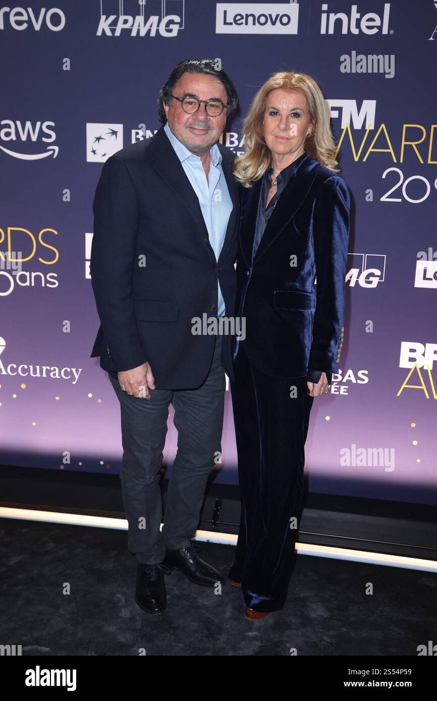 Sylvain Orebi and his wife at the 20th BFM Awards at the Grand Palais ...