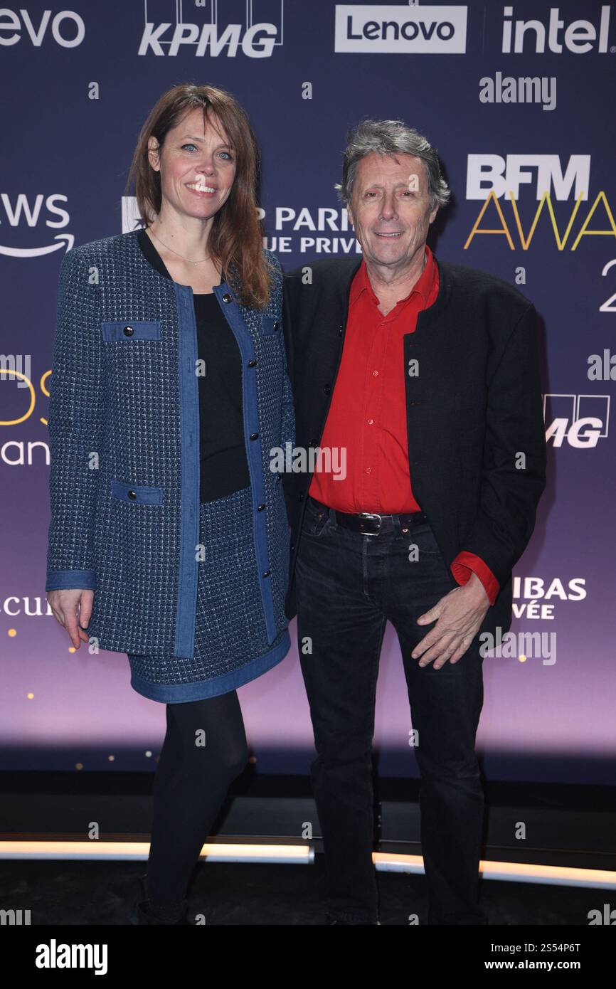 Antoine de Maximy and his wife Magalie at the 20th BFM Awards at the Grand Palais in Paris ...