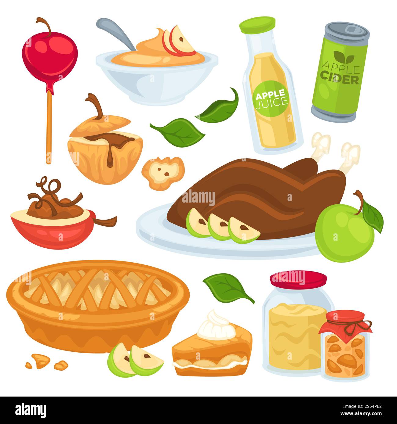 Apples baking dish Stock Vector Images - Alamy