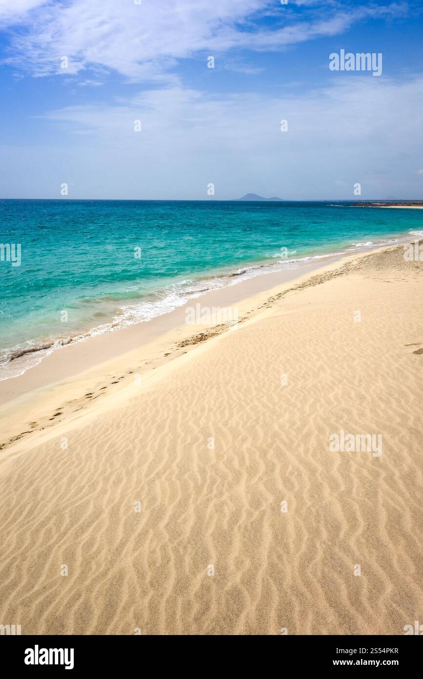 Ponta preta beach and dune in Santa Maria, Sal Island, Cape Verde ...