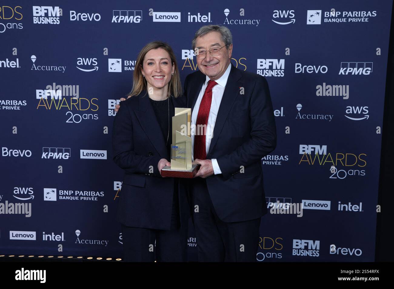 Samantha Mane and Jean Mane at the 20th BFM Awards at the Grand Palais in Paris, France on ...