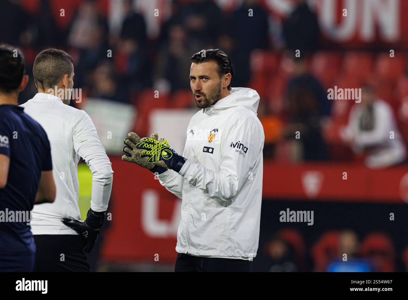 Stole Dimitrievski seen during LaLiga EA SPORTS game between teams of ...