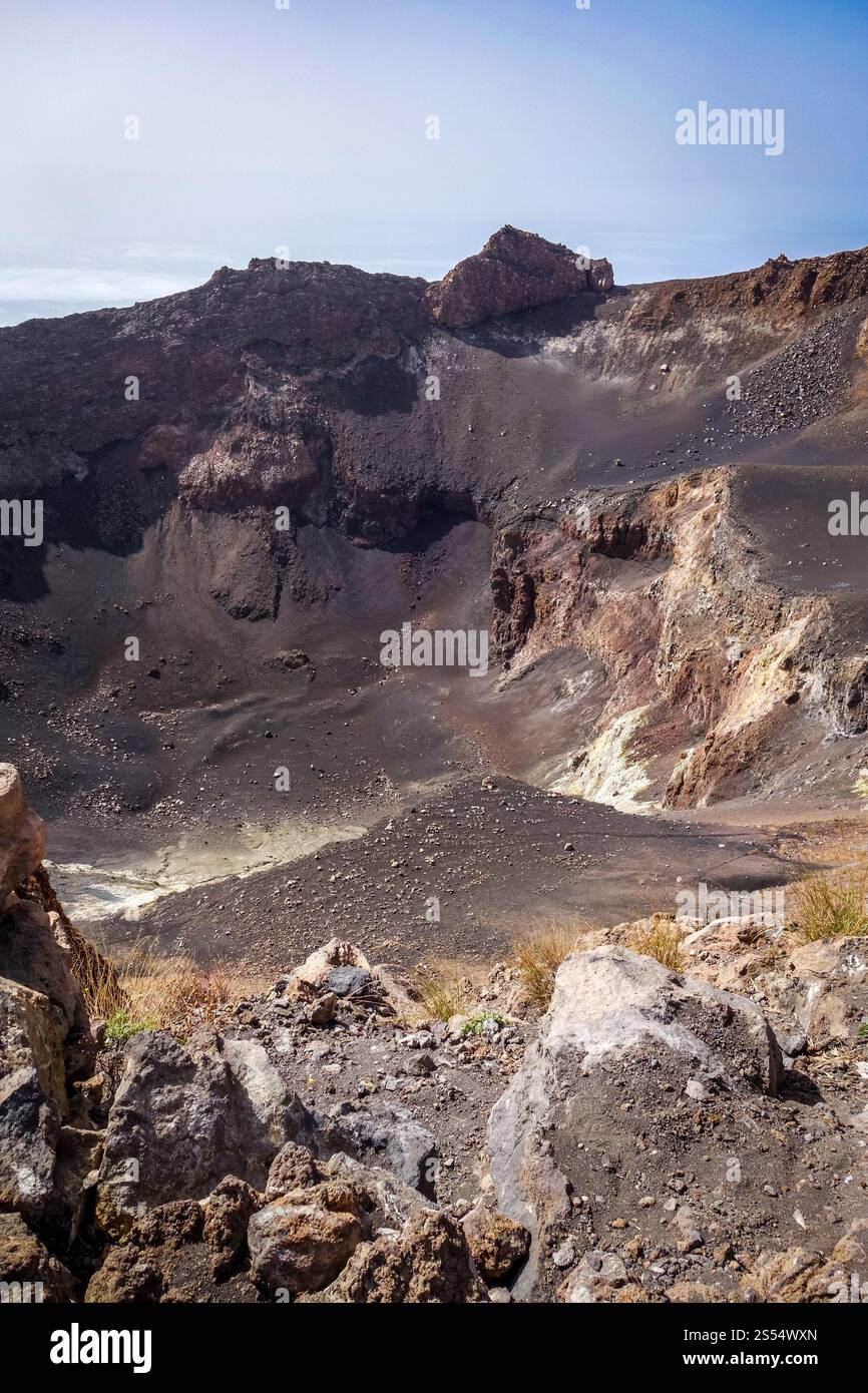 Pico do Fogo volcano crater in Cha das Caldeiras, Cape Verde, Africa ...