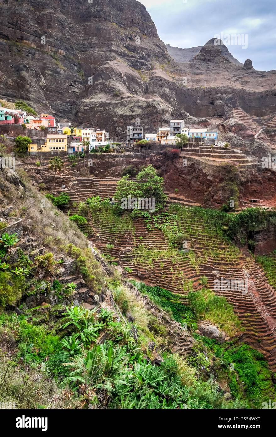 Fontainhas village and terrace fields in santo antao island hi-res ...