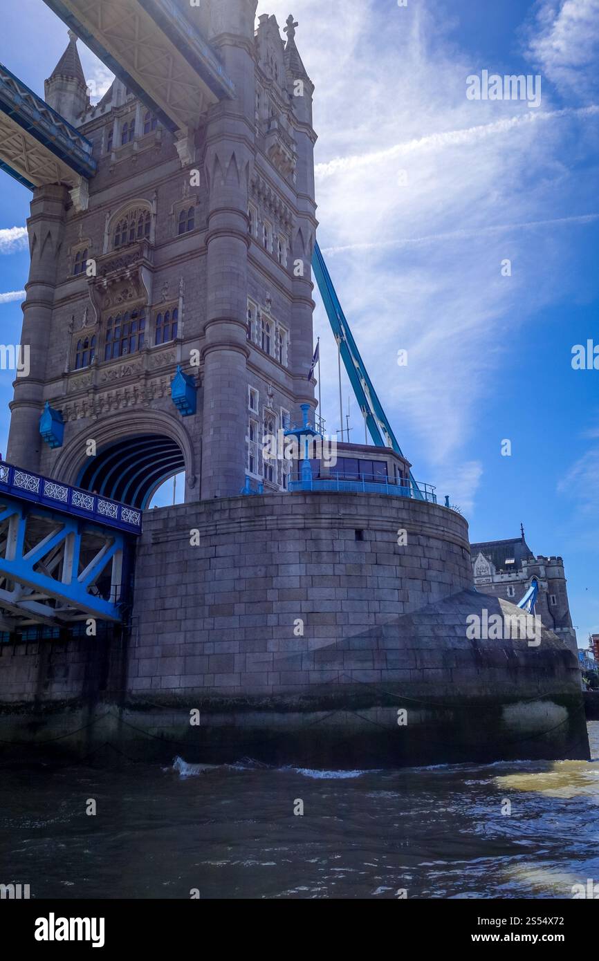 Tower bridge view from Thames river, London, United Kingdom. Tower ...