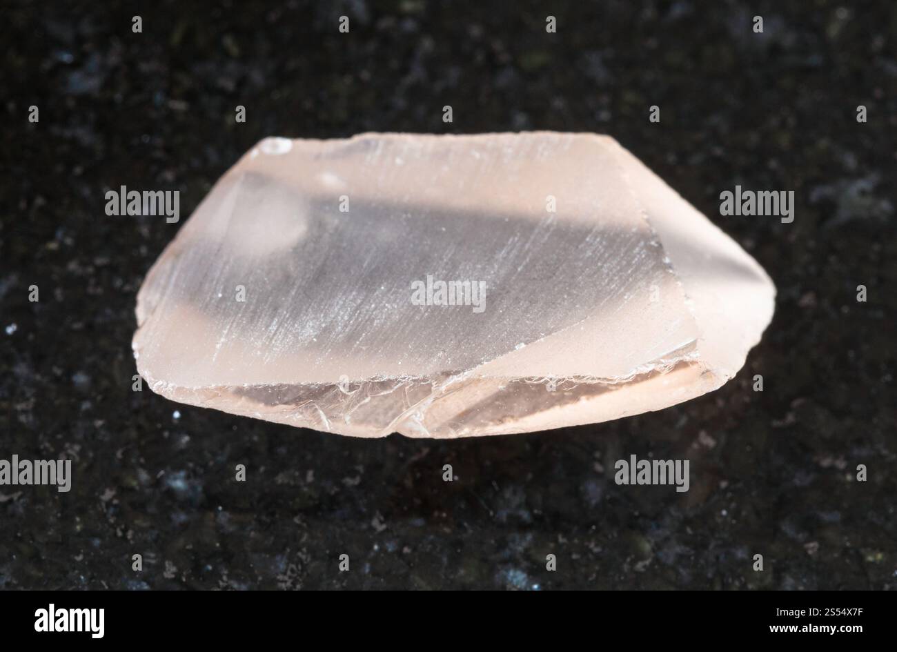 closeup of sample of natural mineral from geological collection - rough ...