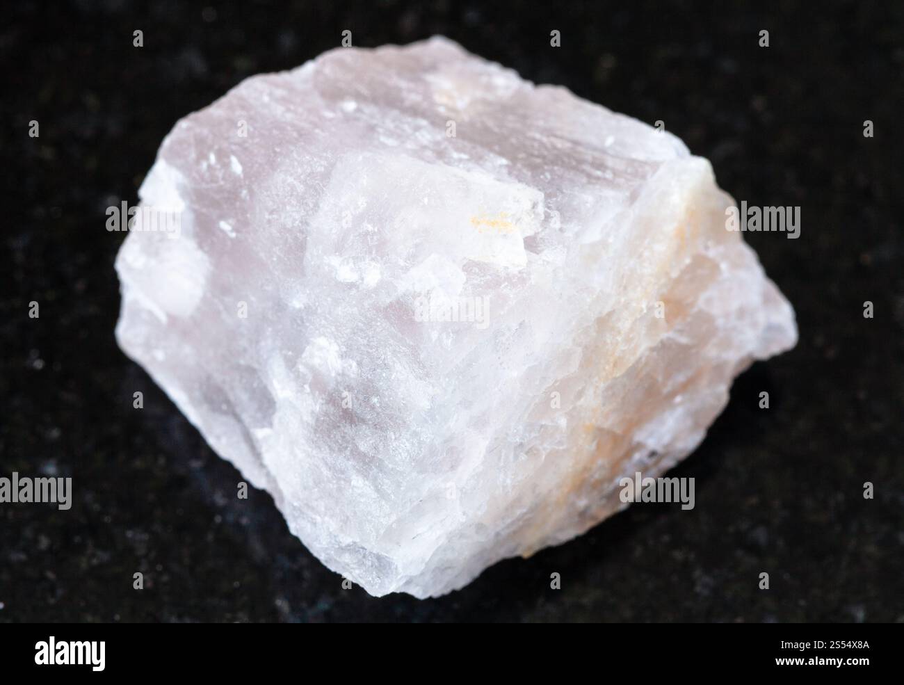 closeup of sample of natural mineral from geological collection - rough ...