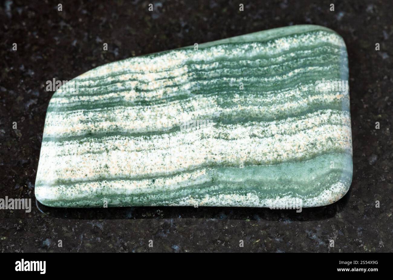 closeup of sample of natural mineral from geological collection ...