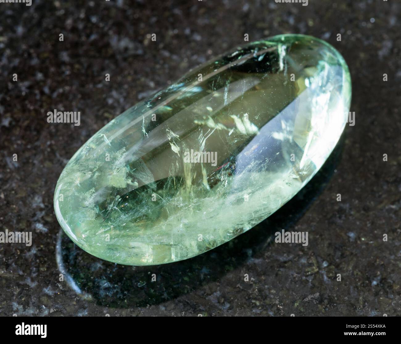 closeup of sample of natural mineral from geological collection ...
