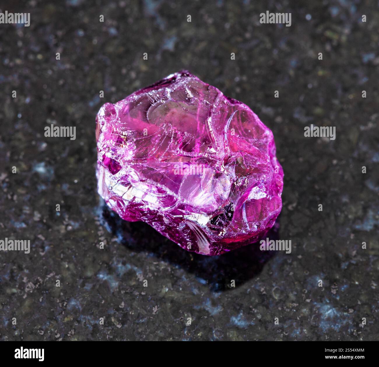 closeup of sample of natural mineral from geological collection - rough ...