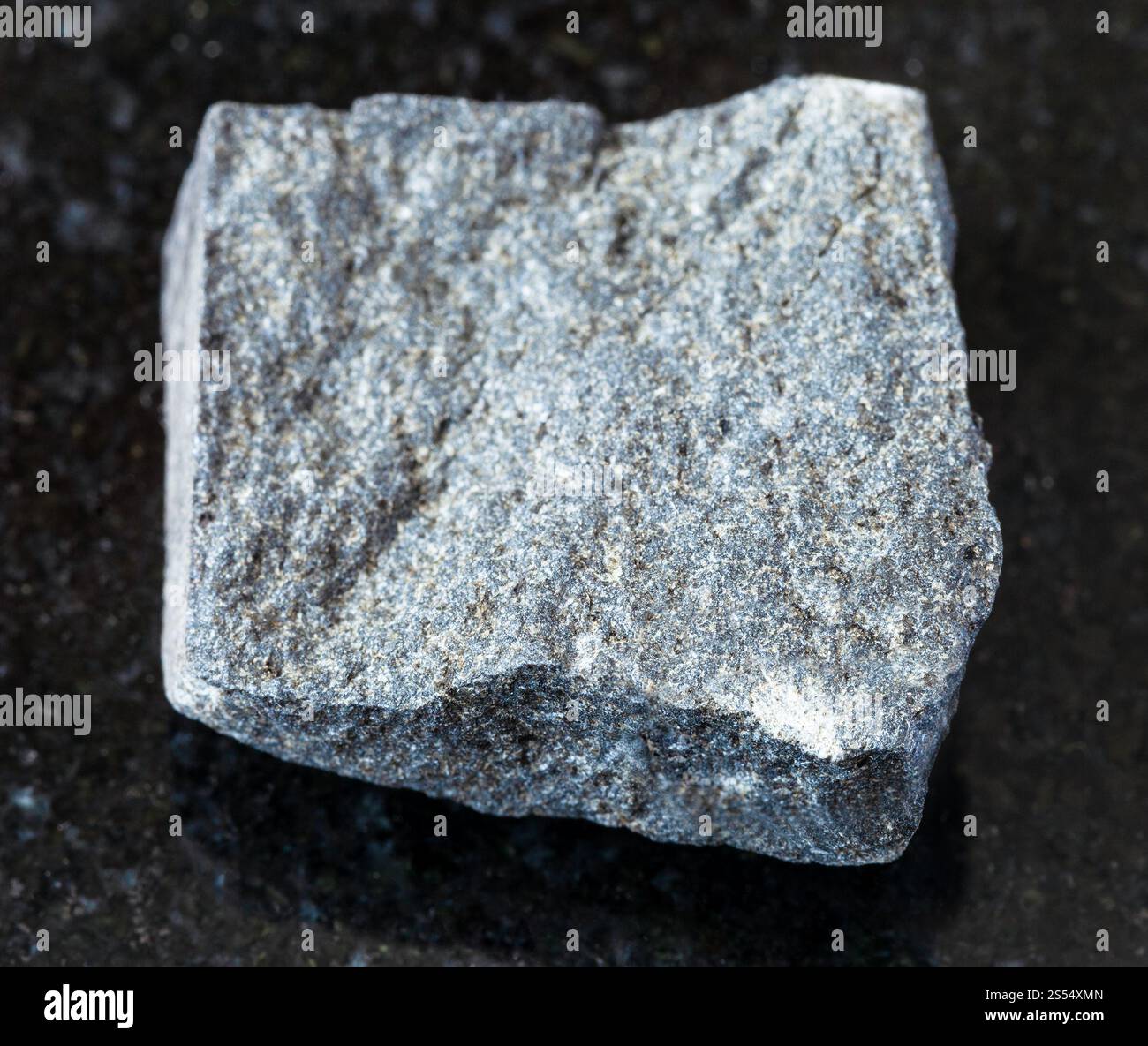 closeup of sample of natural mineral from geological collection - rough ...