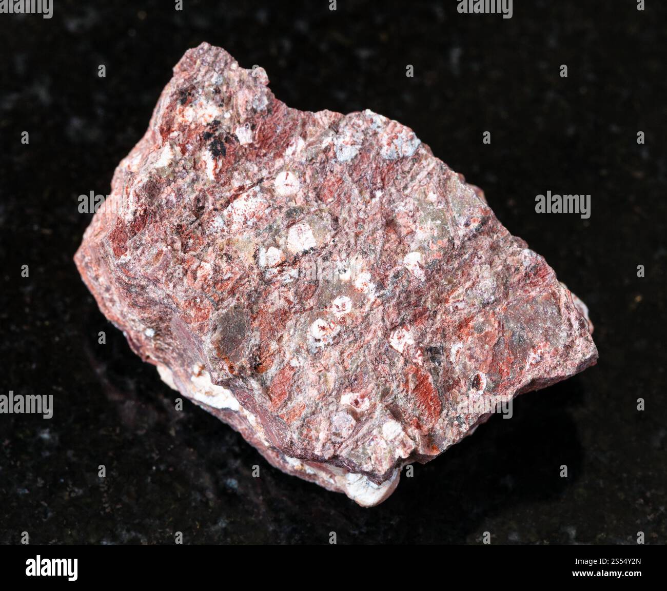 closeup of sample of natural mineral from geological collection - raw ...