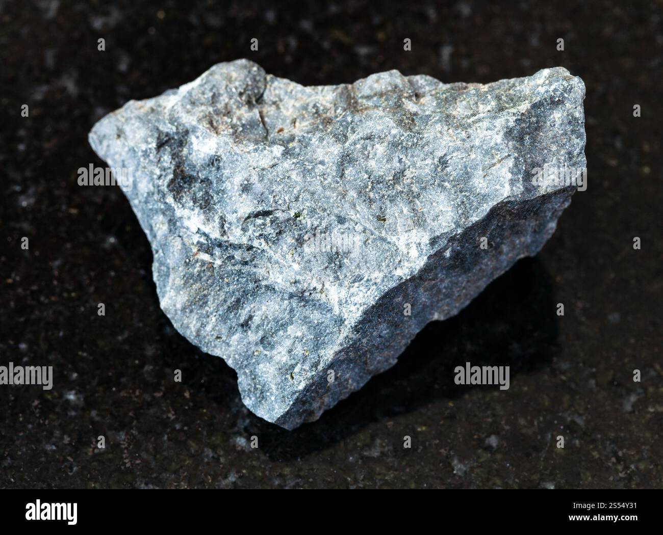 closeup of sample of natural mineral from geological collection - rough ...