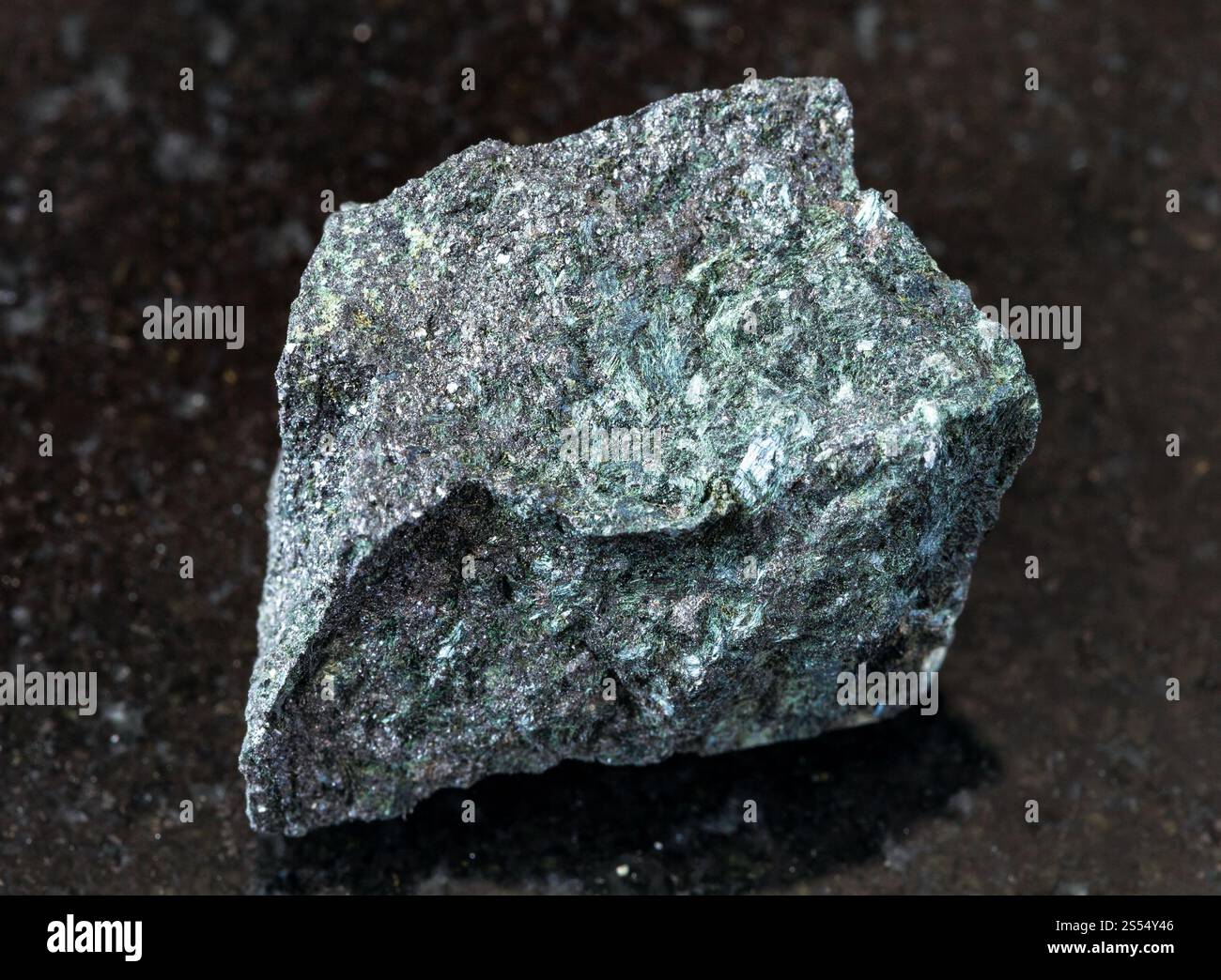 closeup of sample of natural mineral from geological collection ...