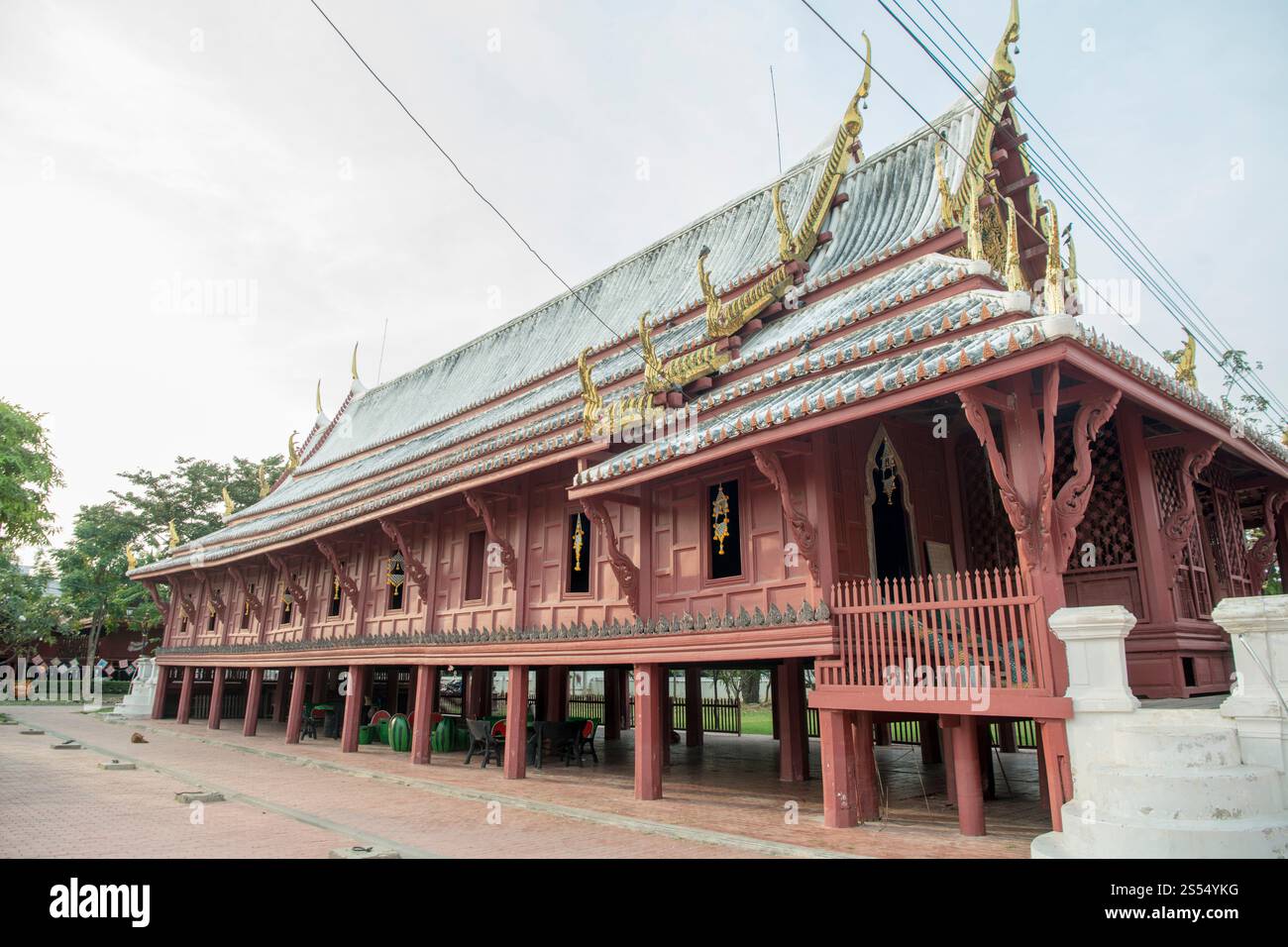 the Wat Yai Suwannaram Temple in the city of Phetchaburi or Phetburi in ...