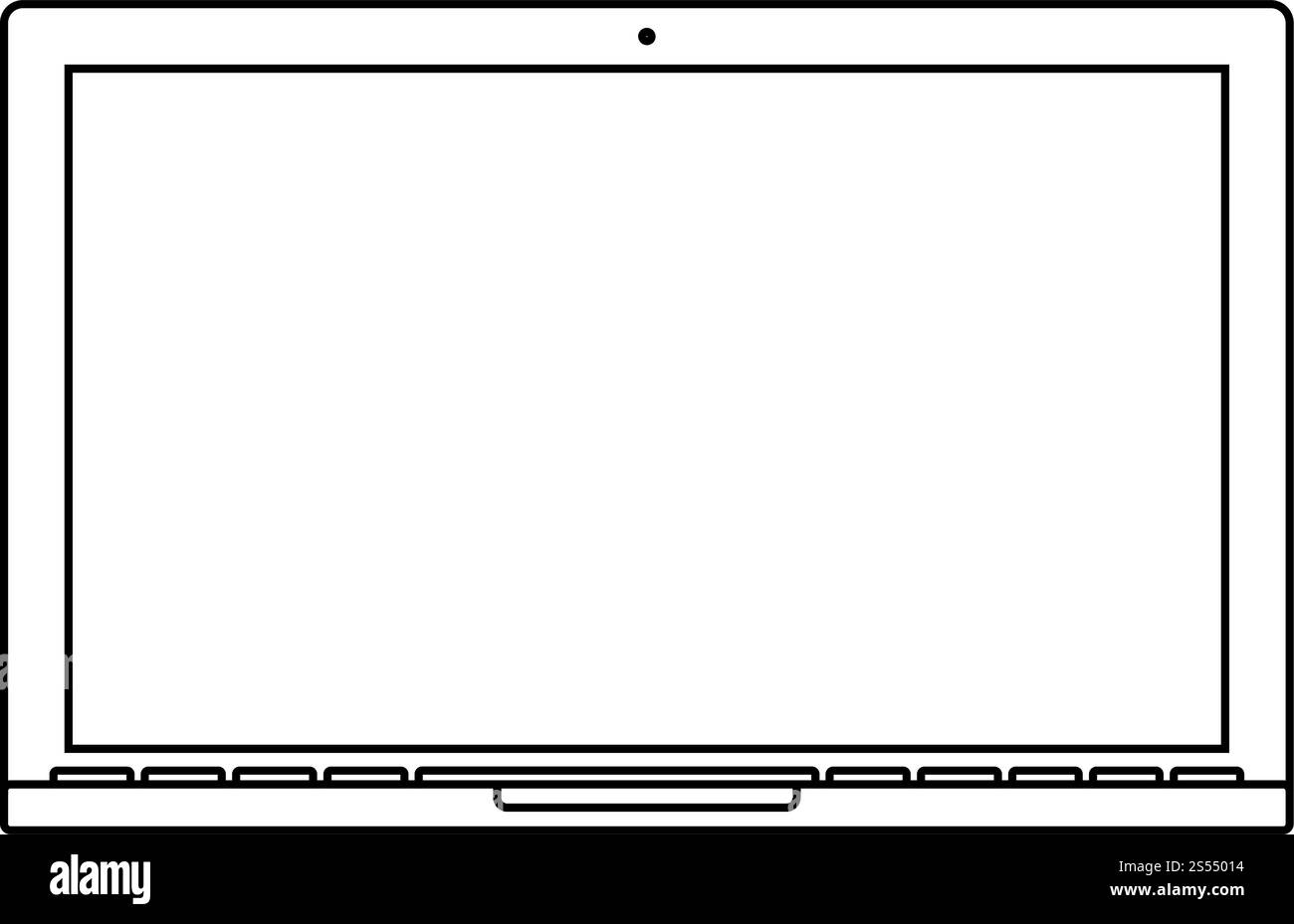 Laptop Icon. Outline Simple Design With Editable Stroke. Vector ...