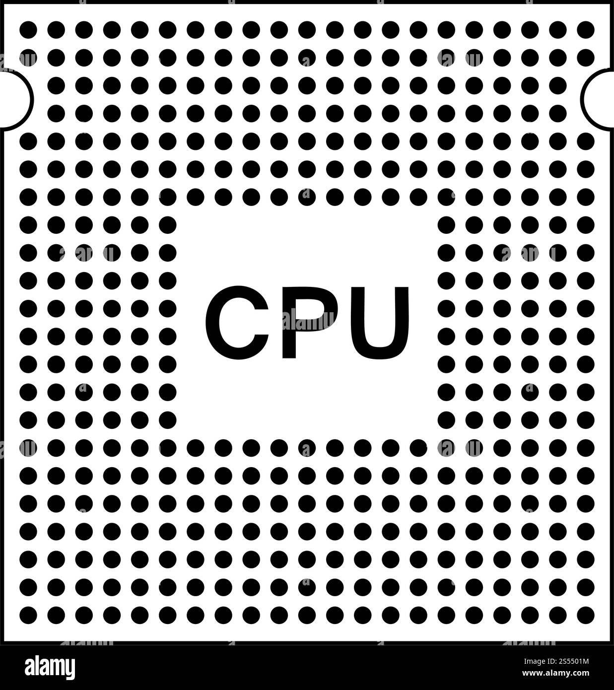 CPU Icon. Outline Simple Design With Editable Stroke. Vector ...