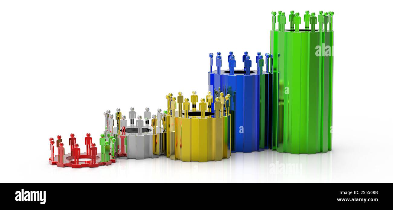 Business cog graph bar growth as concept Stock Photo - Alamy