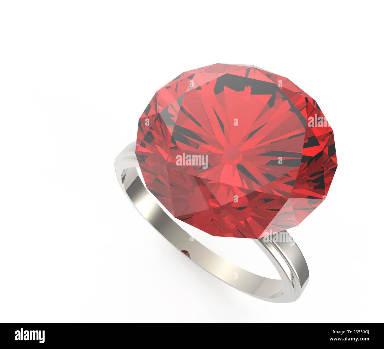 3d rendering of a diamond ring Stock Photo - Alamy
