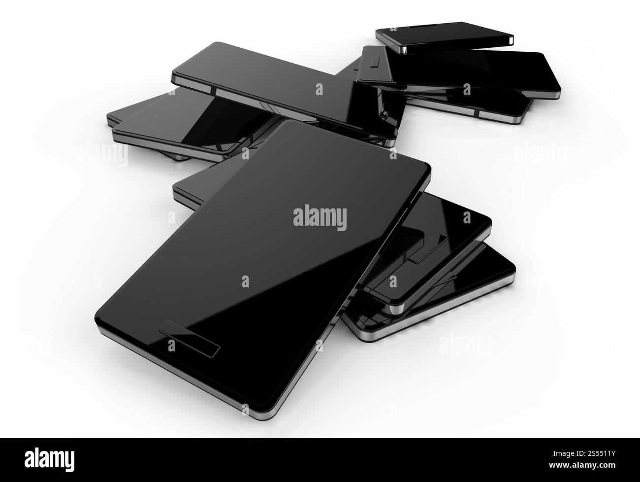 Abstract design 3d mobile phone on white background Stock Photo - Alamy