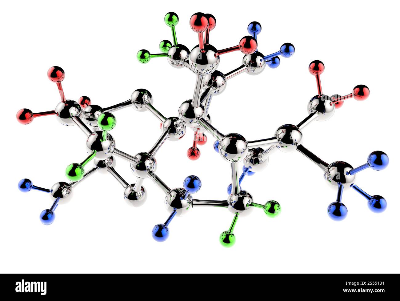 molecule 3d with red green blue colors Stock Photo - Alamy