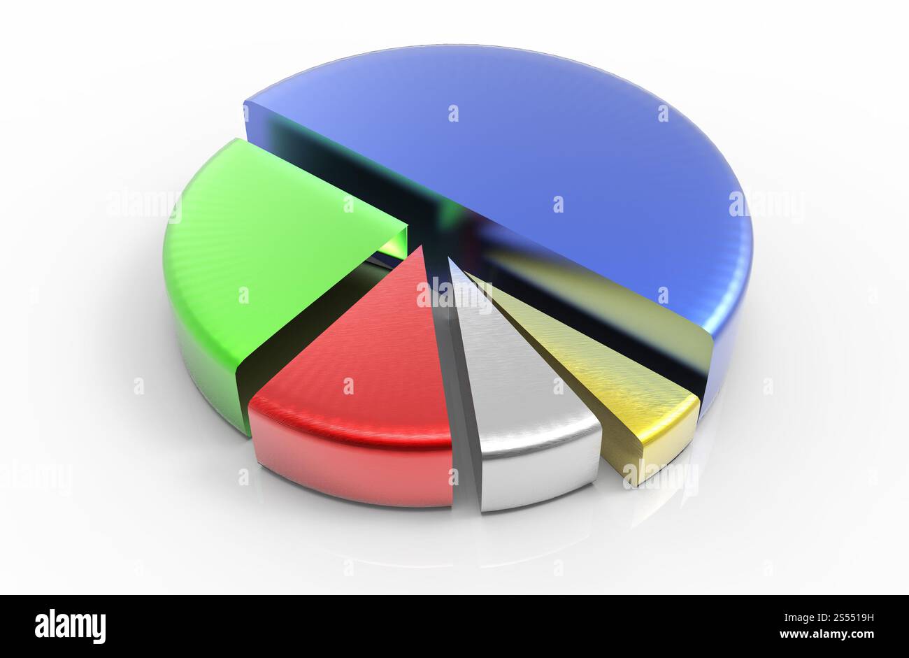 set of different pie chart on isolated background Stock Photo - Alamy
