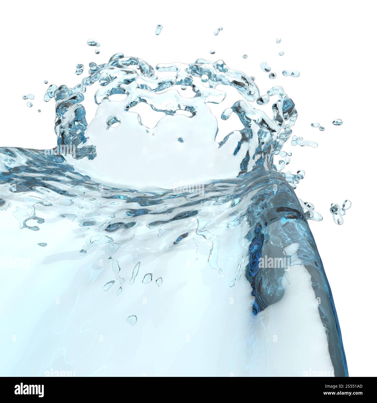 3d water splash isolated on white background Stock Photo - Alamy