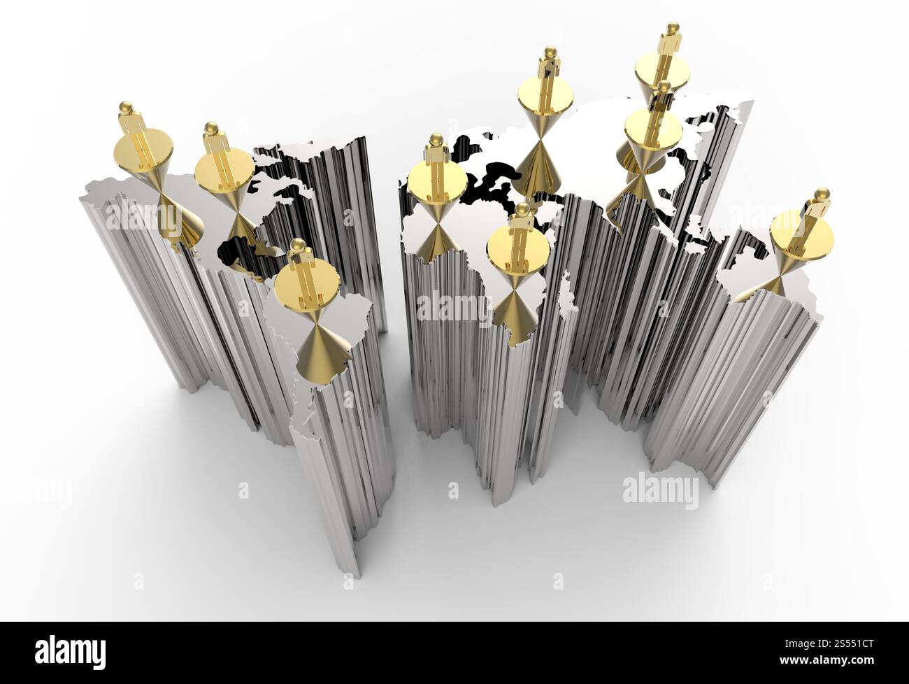 social network human 3d on world map as concept Stock Photo - Alamy
