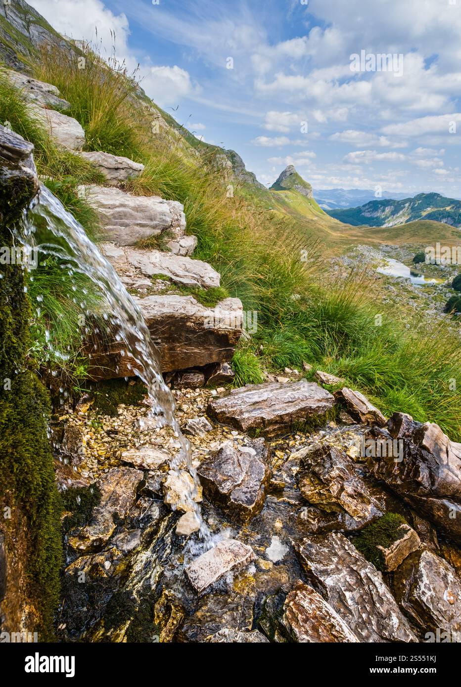 Picturesque summer mountain landscape of Durmitor National Park ...