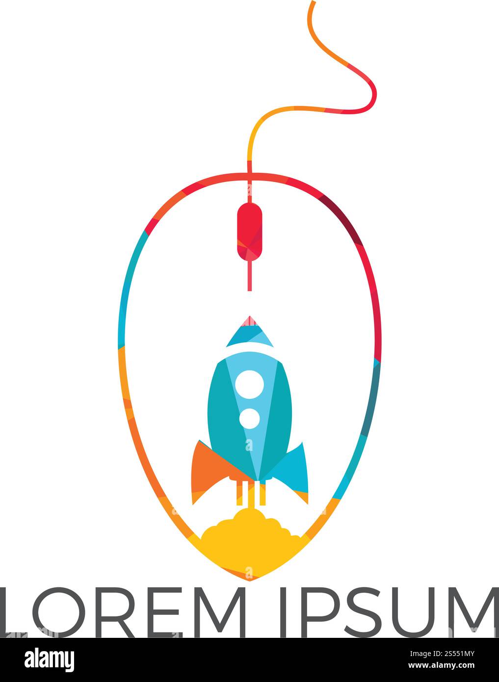 Click rocket pointer logo vector design. Rocket Shop logo design ...