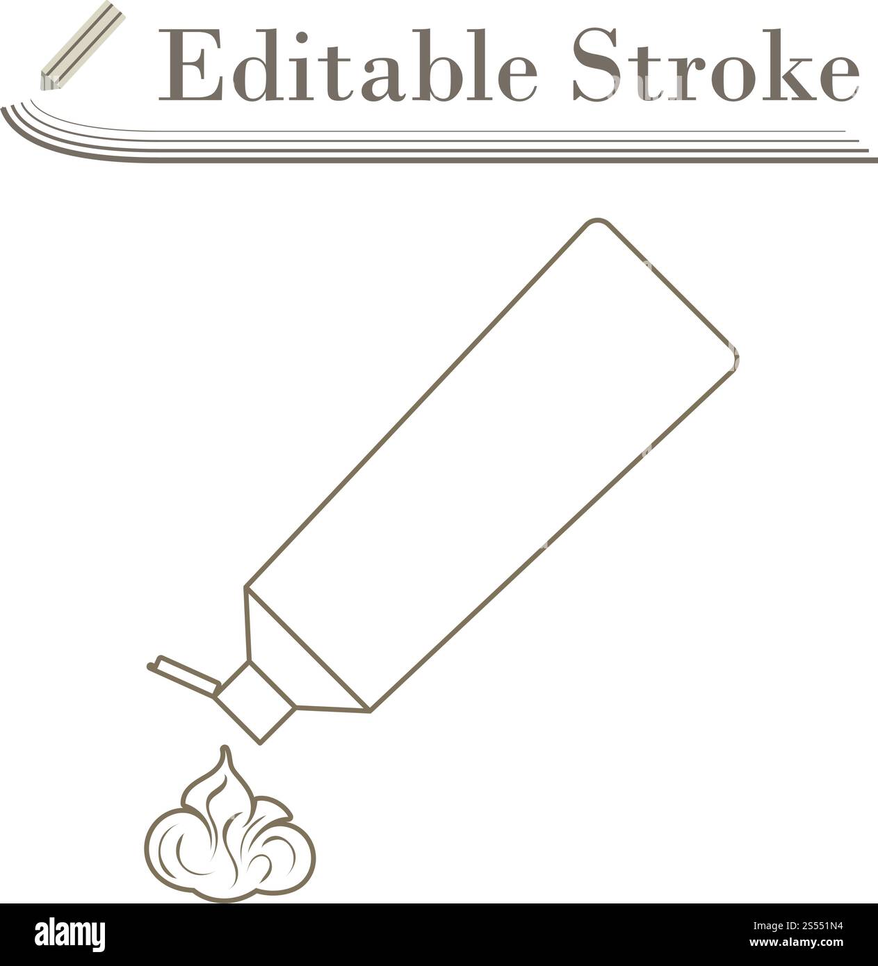 Toothpaste Tube Icon. Editable Stroke Simple Design. Vector ...