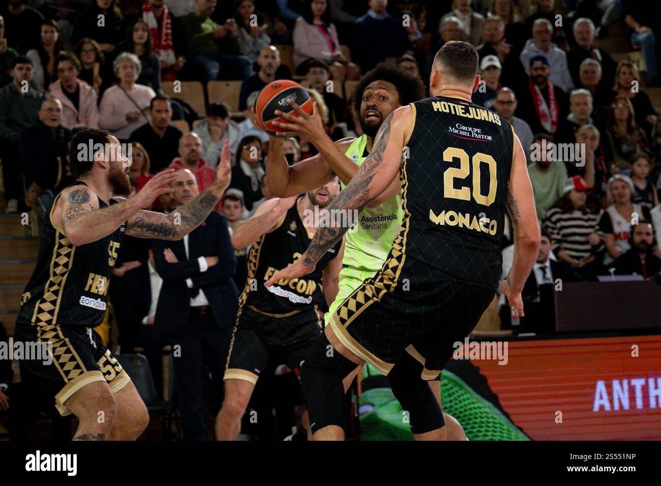 Monaco, Monaco. 09th Jan, 2025. Barcelona player #33 Jabari Parker and ...