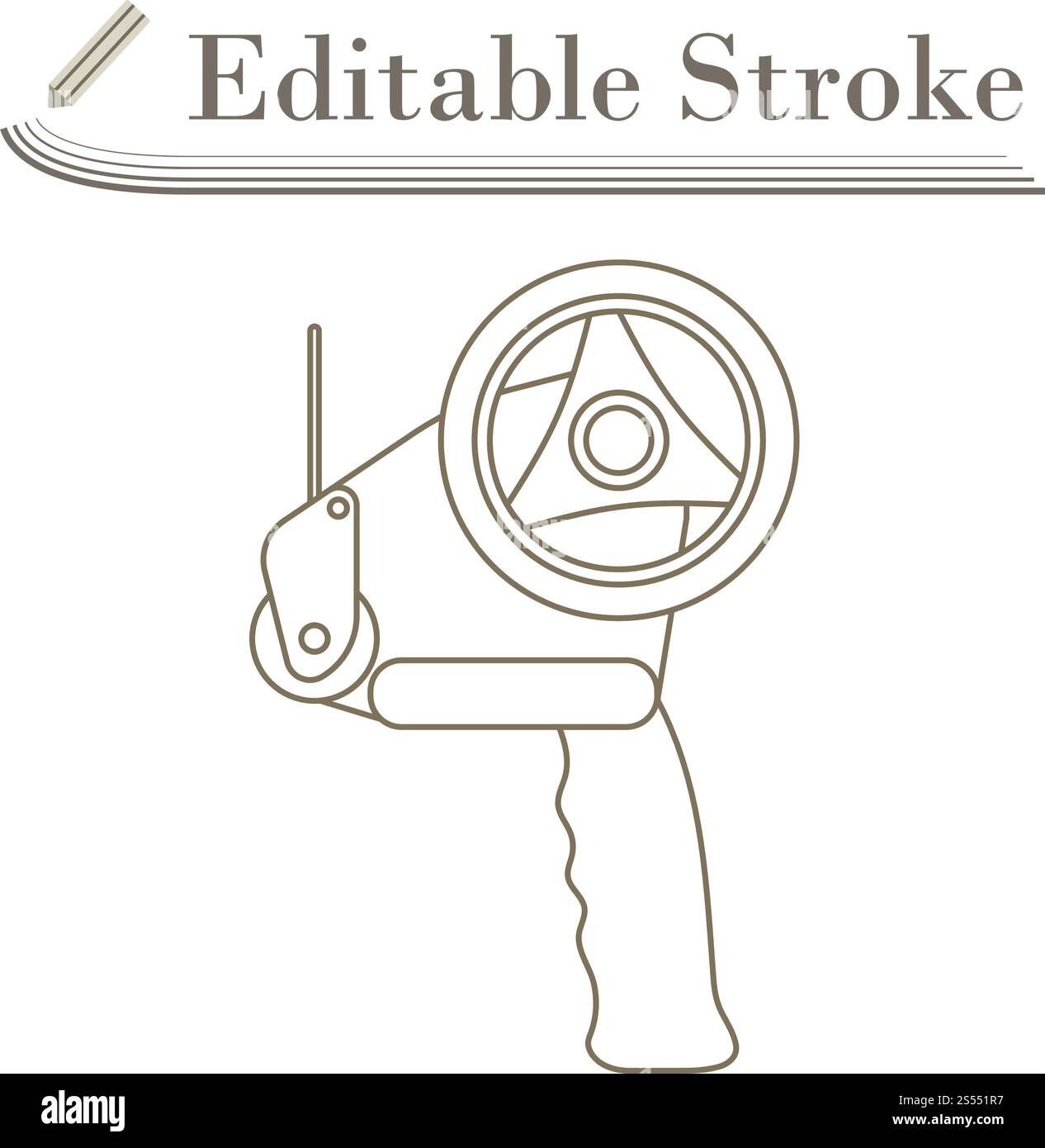 Adhesive Tape Dispenser Icon. Editable Stroke Simple Design. Vector ...