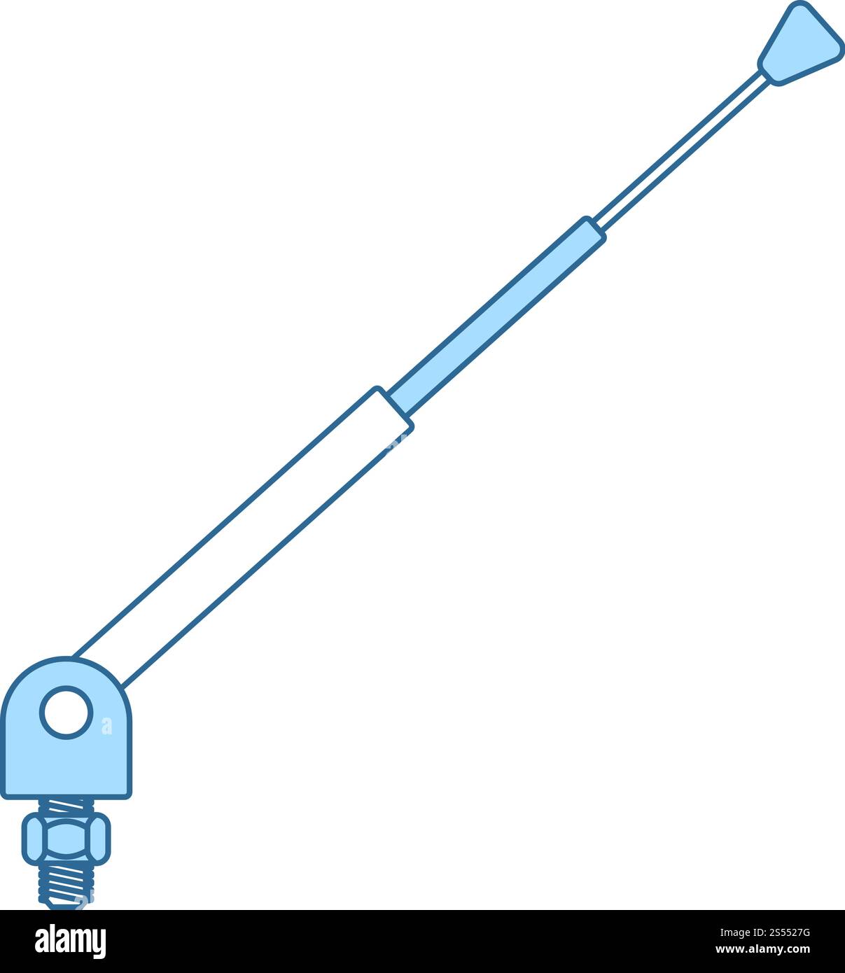 Radio Antenna Component Icon. Thin Line With Blue Fill Design. Vector ...