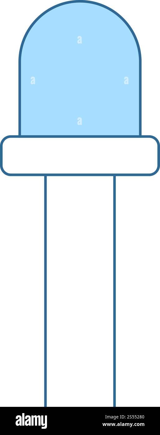 Light-emitting Diode Icon. Thin Line With Blue Fill Design. Vector Illustration Stock Vector ...