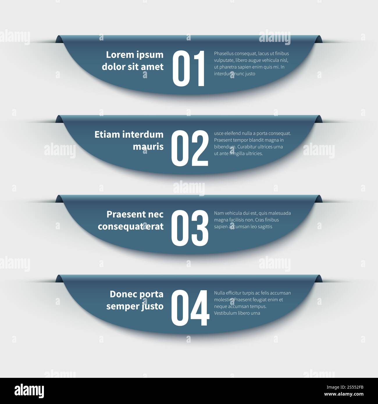 Infographic banners. 3d colorful labels with steps and options. Info ...