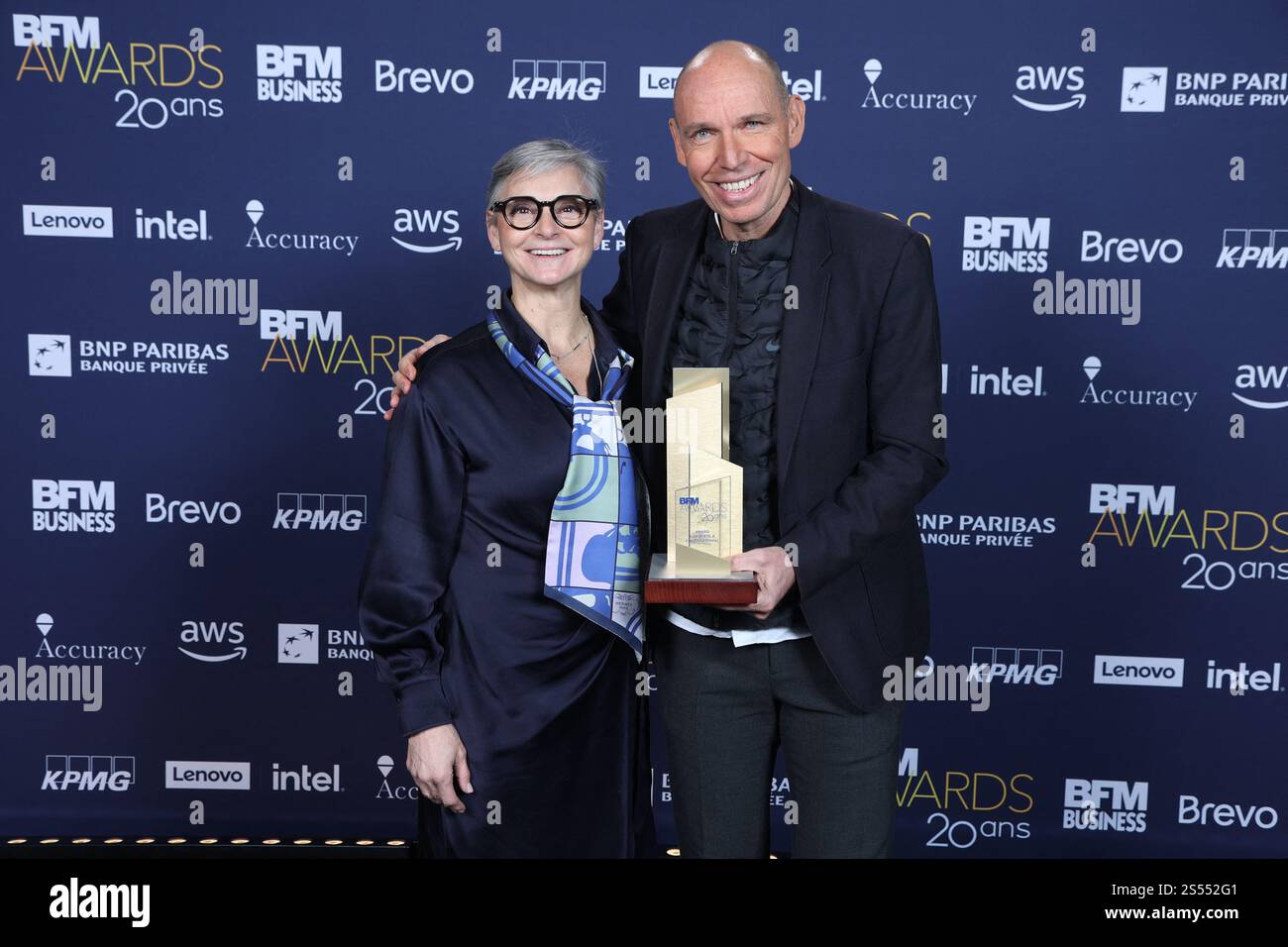 Marie Guillemot and Regis Schultz at the 20th BFM Awards at the Grand ...
