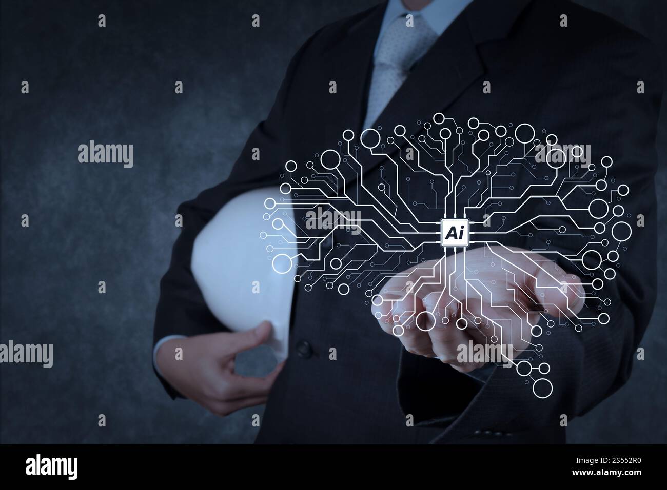 Artificial Intelligence (AI),machine learning with data mining technology on virtual dachboard ...